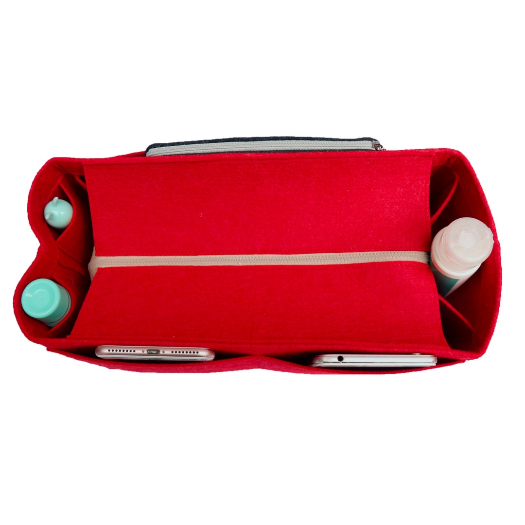 Customizable Bag Organizer (w/ Top Zipper Cover), Tote Felt Purse ...