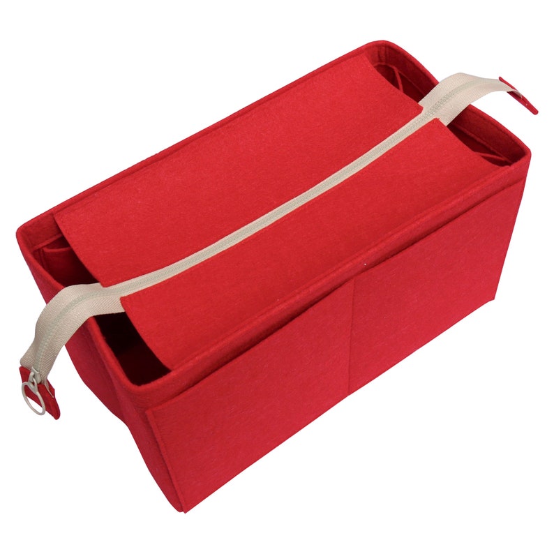 Customizable Bag Organizer w/ Top Zipper Tote Felt Purse | Etsy