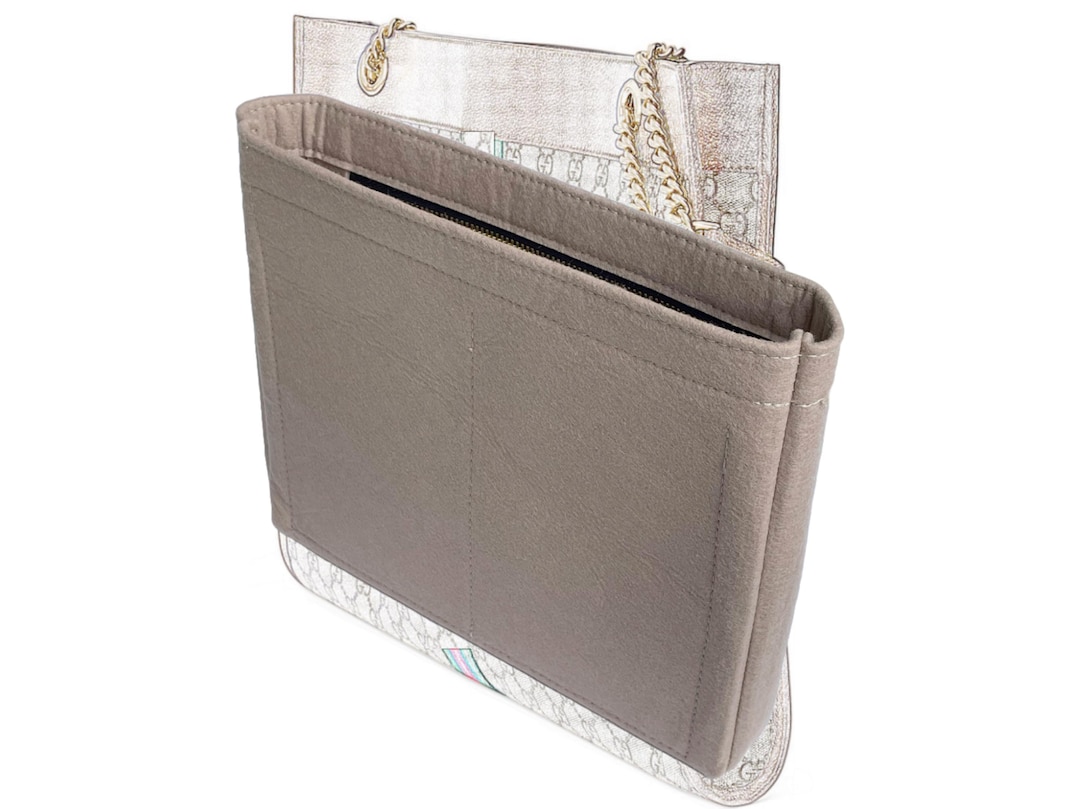 For [rajah Large Tote] Felt Bag Insert (slim With Zipper) Organizer ...