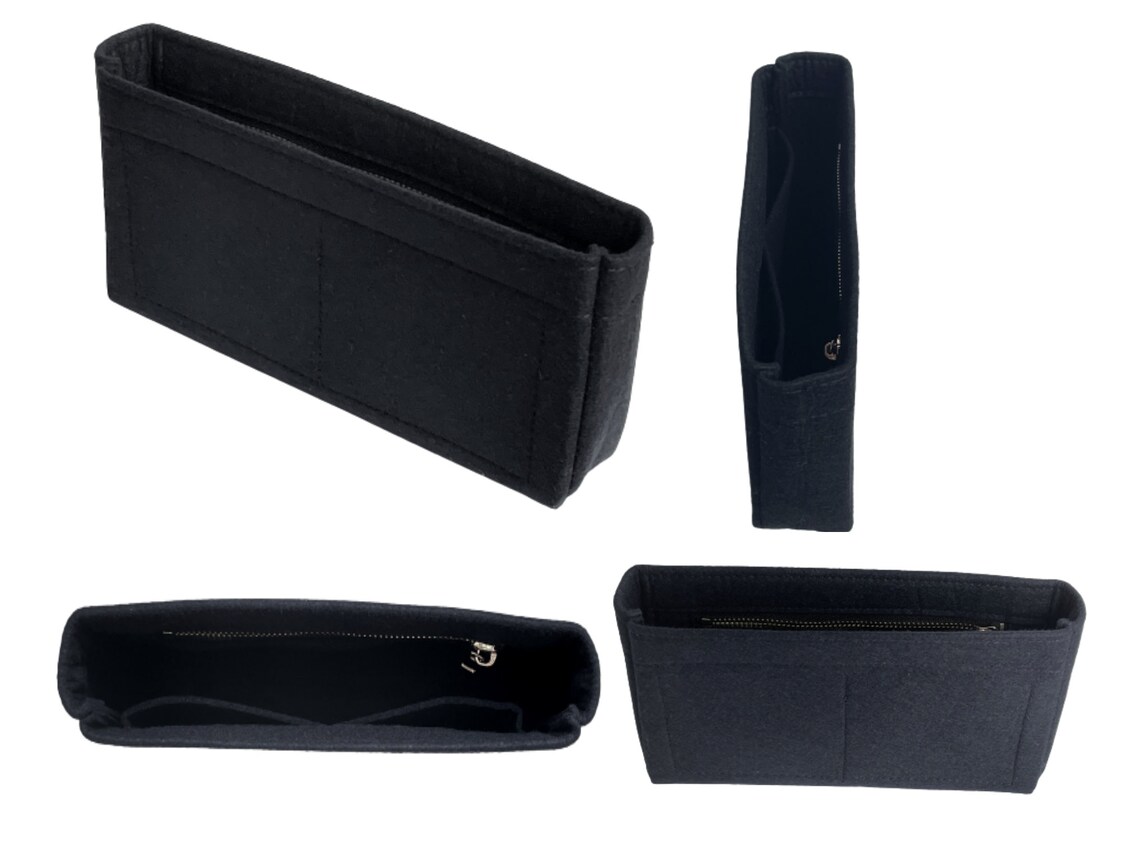 For [rajah Large Tote] Felt Bag Insert (slim With Zipper) Organizer ...