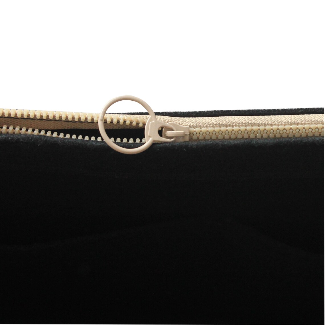 Customizable Organizer w/ Double Zipper Pockets Tote Felt | Etsy