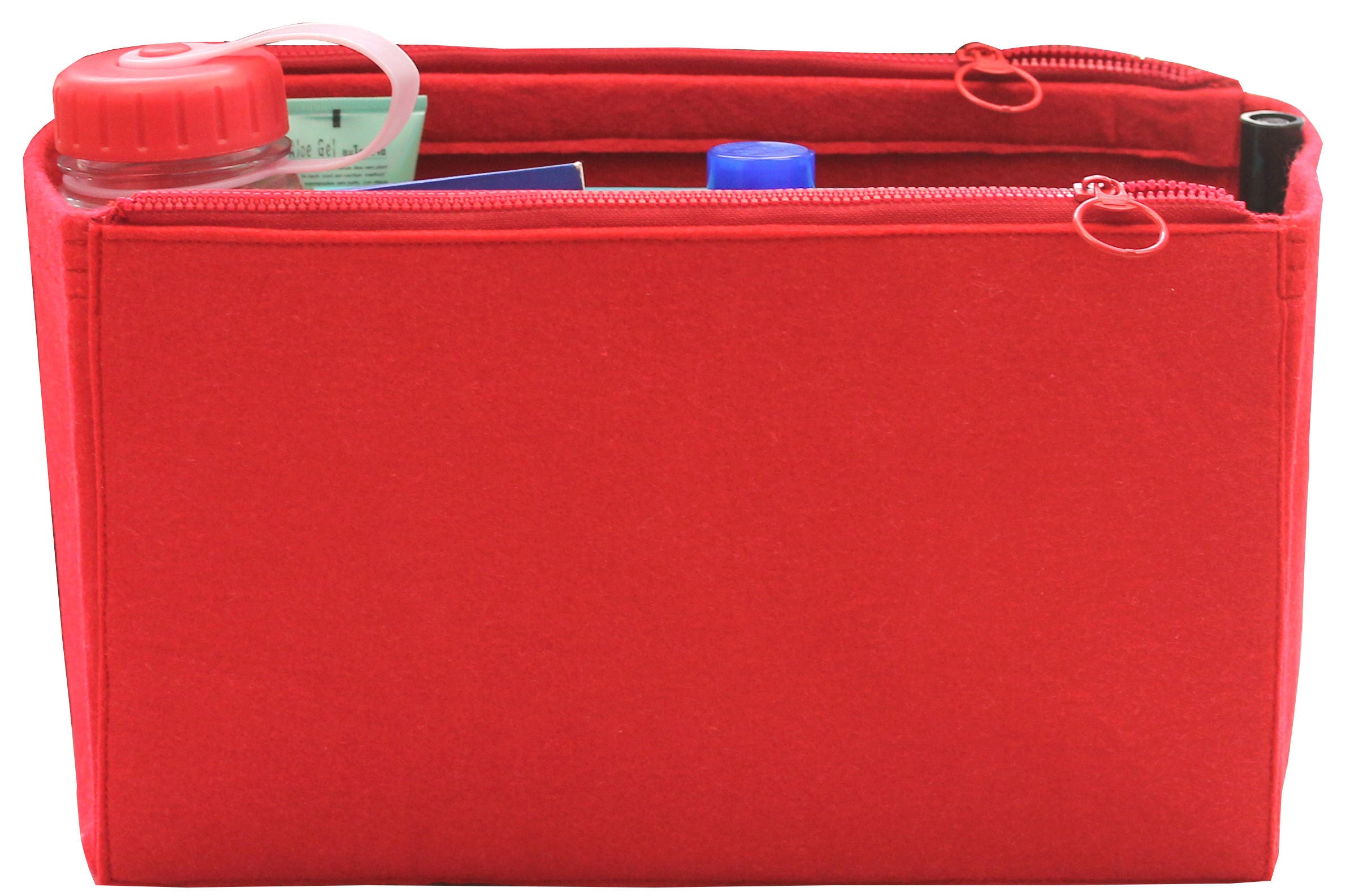 Customizable Organizer w/ Double Zipper Pockets Tote Felt - Etsy UK