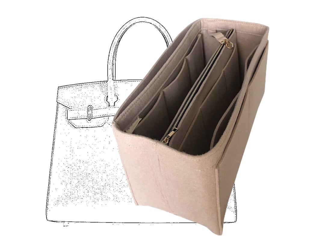 Birkin 30 35 25 40 Organizer (w/ Detachable Zipper Bag), Tote Felt ...