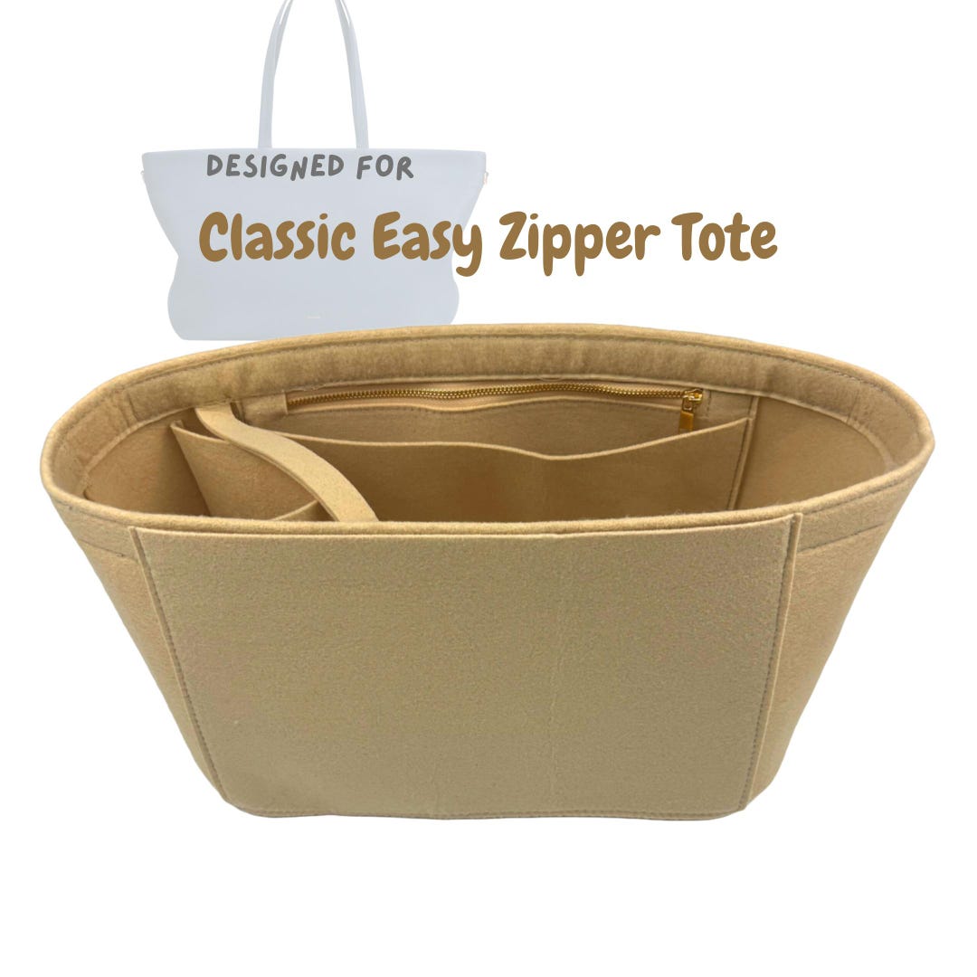 For [classic Easy Tote] Tote Purse Insert Organizer, Tall Small Zipper ...