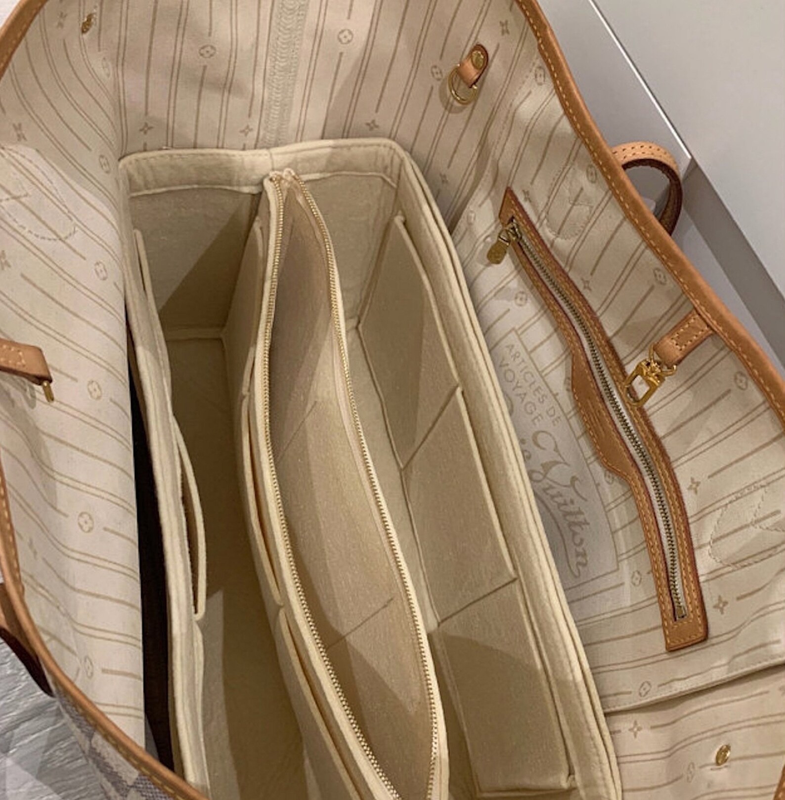 Le Pliage Large Tote cherry Organizer w/ Detachable Zipper - Etsy