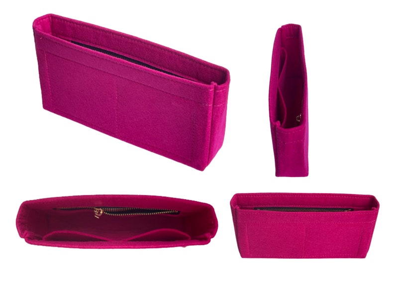 For [rajah Large Tote] Felt Bag Insert (slim With Zipper) Organizer ...