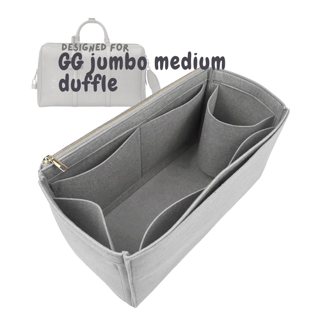For [GG Jumbo Medium Duffle Bag] Insert Organizer, GG Embossed Duffle ...