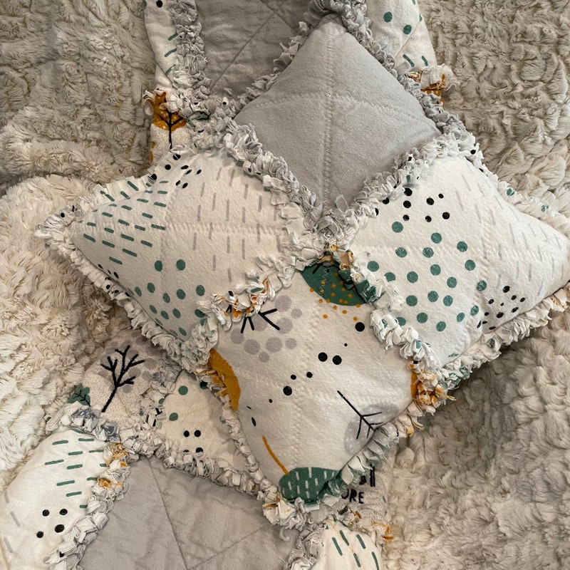 Rag Quilt Pillow - Etsy