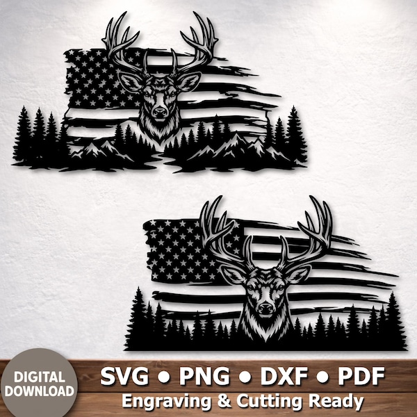 Buck Flag Dxf - Etsy