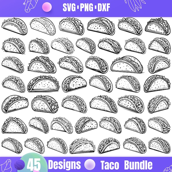 Taco Svg - Etsy