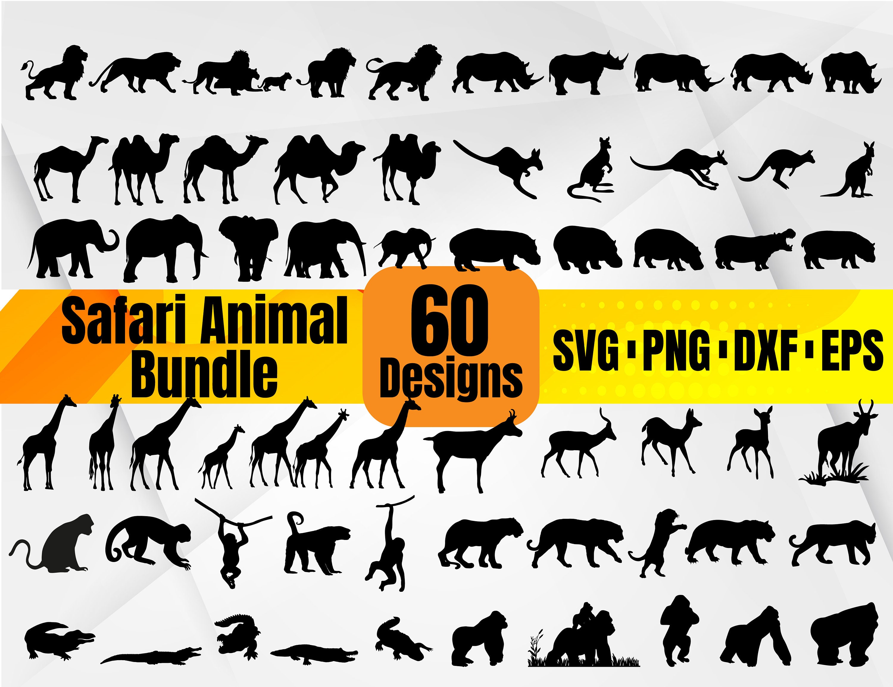 High Quality Safari Animal SVG Bundle, Safari Animal Svg, Safari Animal ...