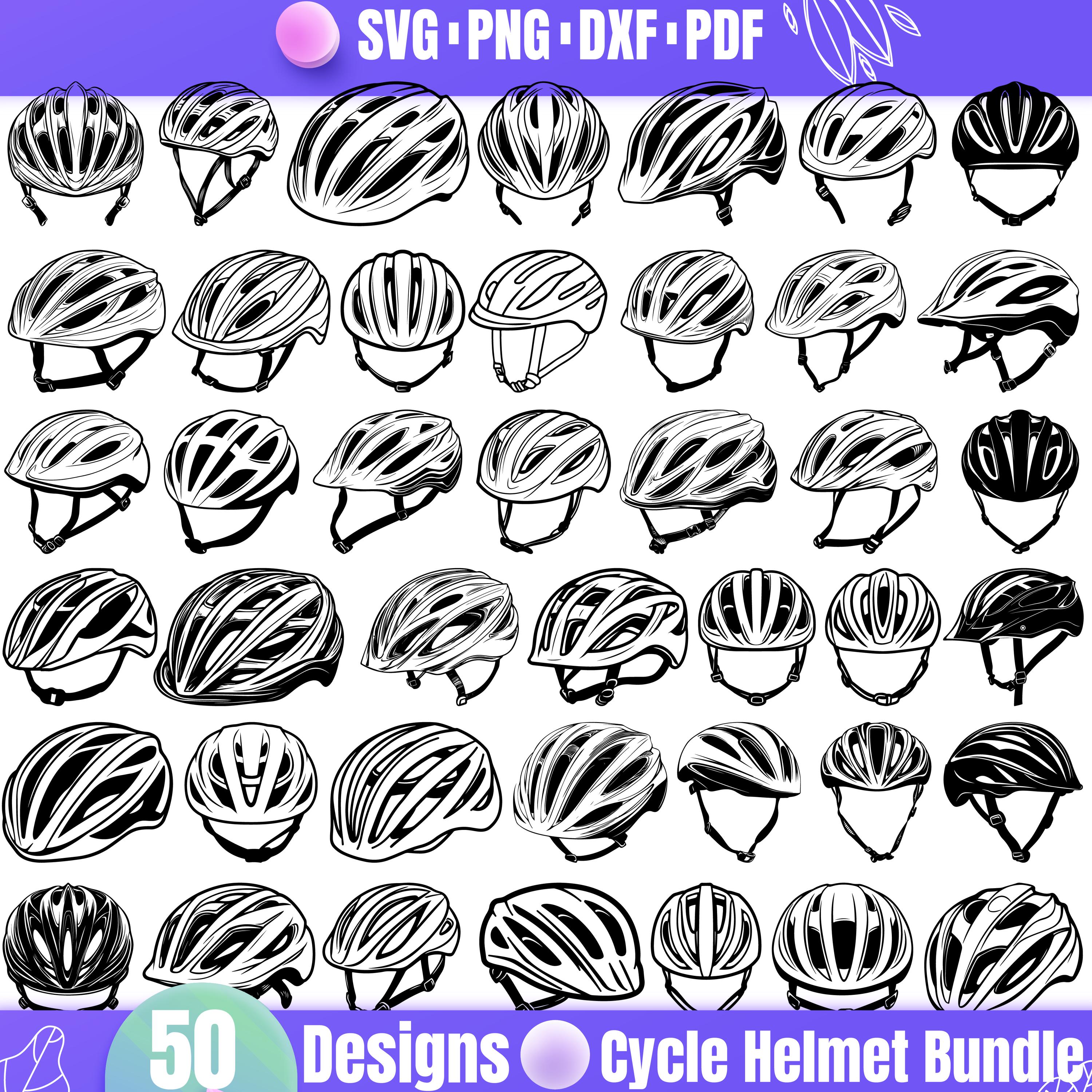 High Quality Cycle Helmet SVG Bundle, Cycle Helmet Dxf, Cycle Helmet ...