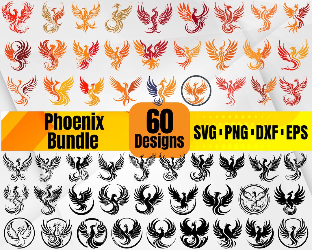 High Quality Phoenix SVG Bundle, Flame Bird Svg, Phoenix Bird Svg ...