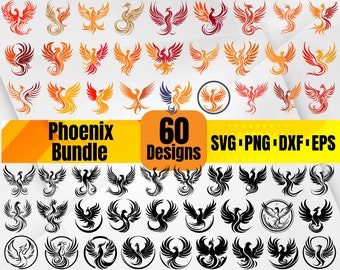 Phoenix SVG Bundle, Phoenix Dxf, Phoenix Png, Phoenix Eps, Phoenix ...