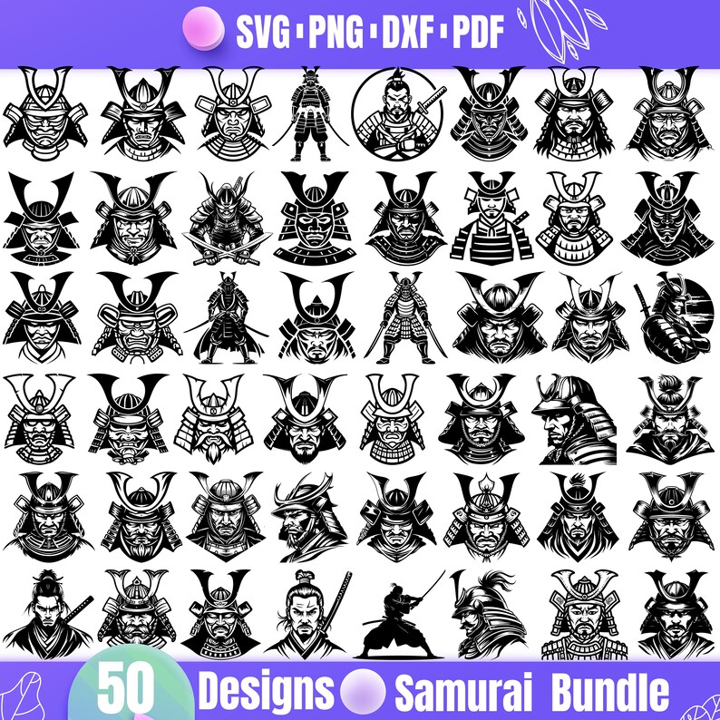 High Quality Samurai SVG Bundle, Samurai Dxf, Samurai Png, Samurai ...