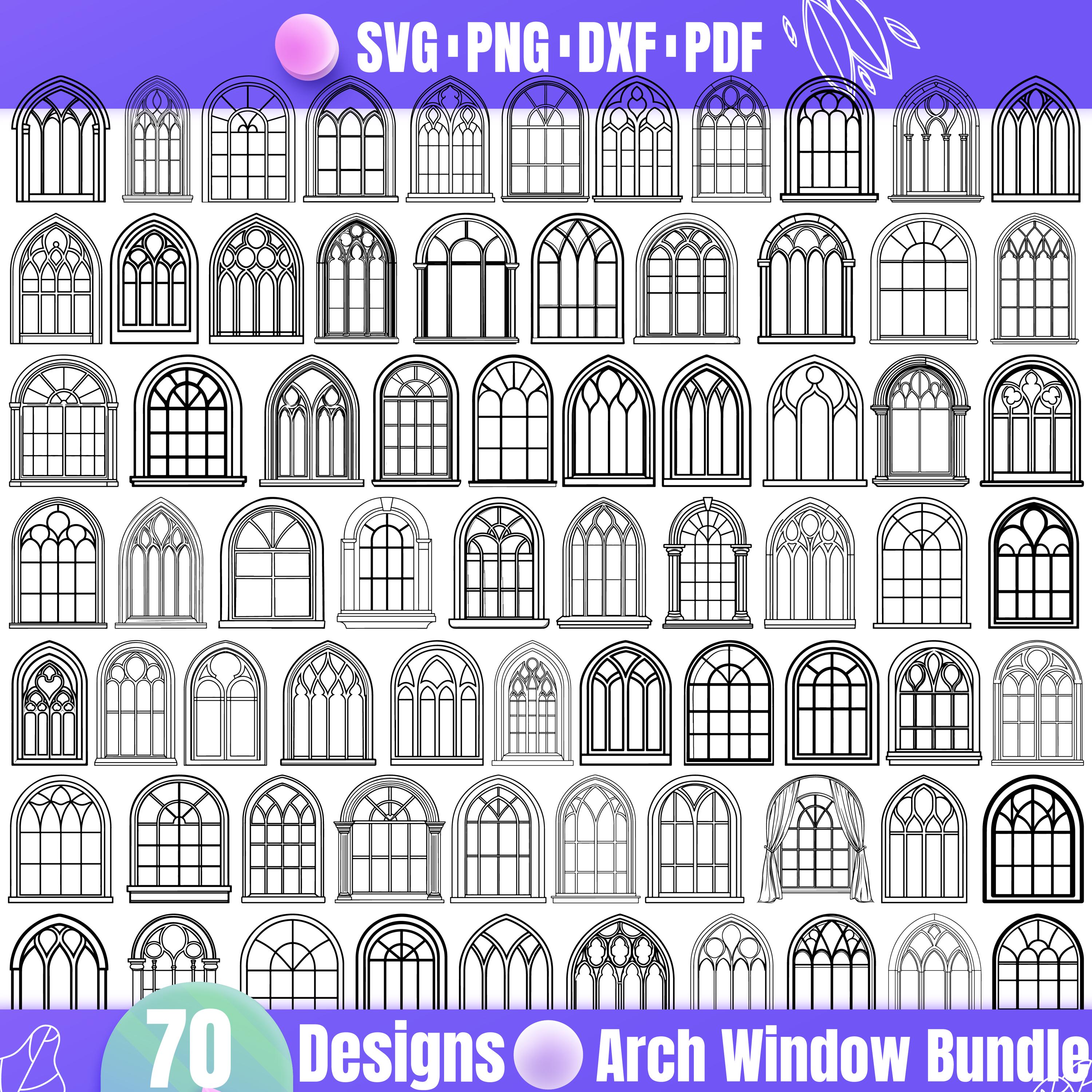 High Quality Arch Window SVG Bundle, Arch Window Dxf, Arch Window Png ...