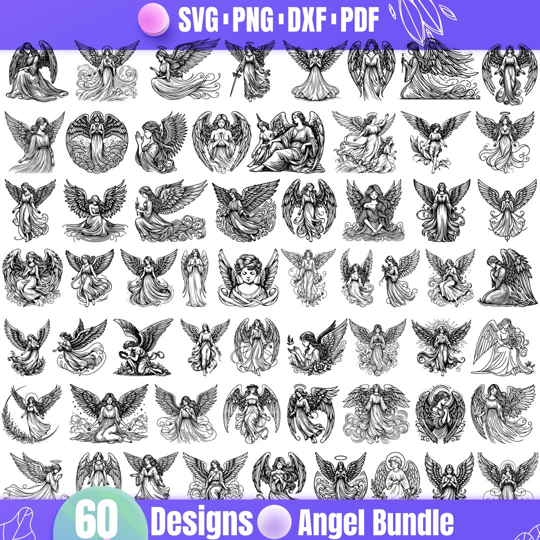 High Quality Angel SVG Bundle, Angel Dxf, Angel Png, Angel Vector ...