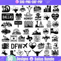 Dallas Skyline Svg, Dallas Svg, Texas Svg, Png, Instant Download ...