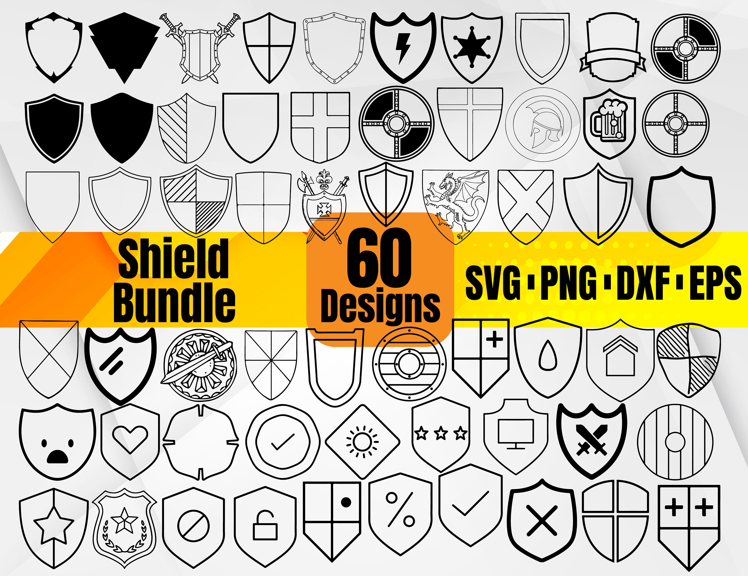 High Quality Shield SVG Bundle, Shield Dxf, Shield Png, Shield Eps ...