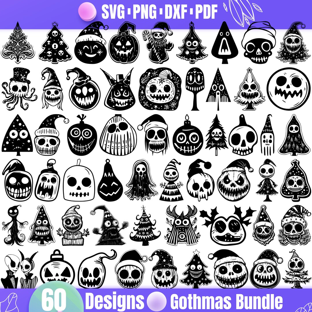 High Quality Gothmas SVG Bundle, Goth Christmas Svg, Dark Christmas Svg ...