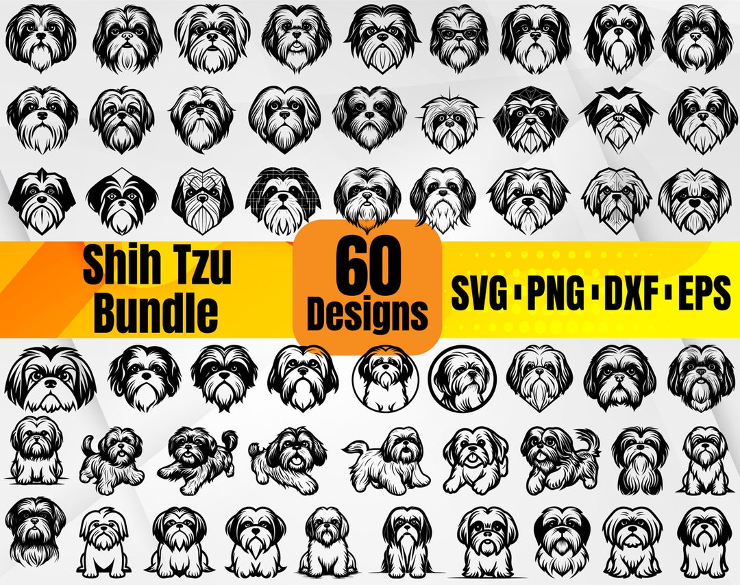 High Quality Shih Tzu SVG Bundle, Shih Tzu Face Svg, Shih Tzu Dxf, Shih ...