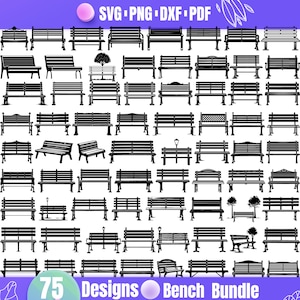 High Quality Bench SVG Bundle, Bench Dxf, Bench Png, Bench Vector ...