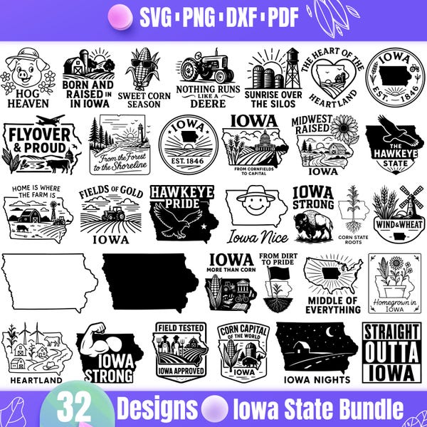 Iowa Svg - Etsy