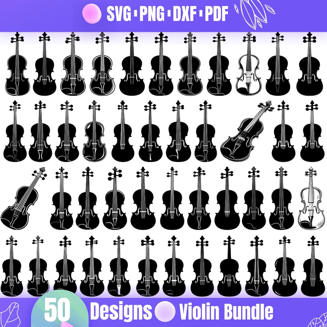 High Quality Violin SVG Bundle, Violin Vector, Music Svg, Orchestra Svg ...