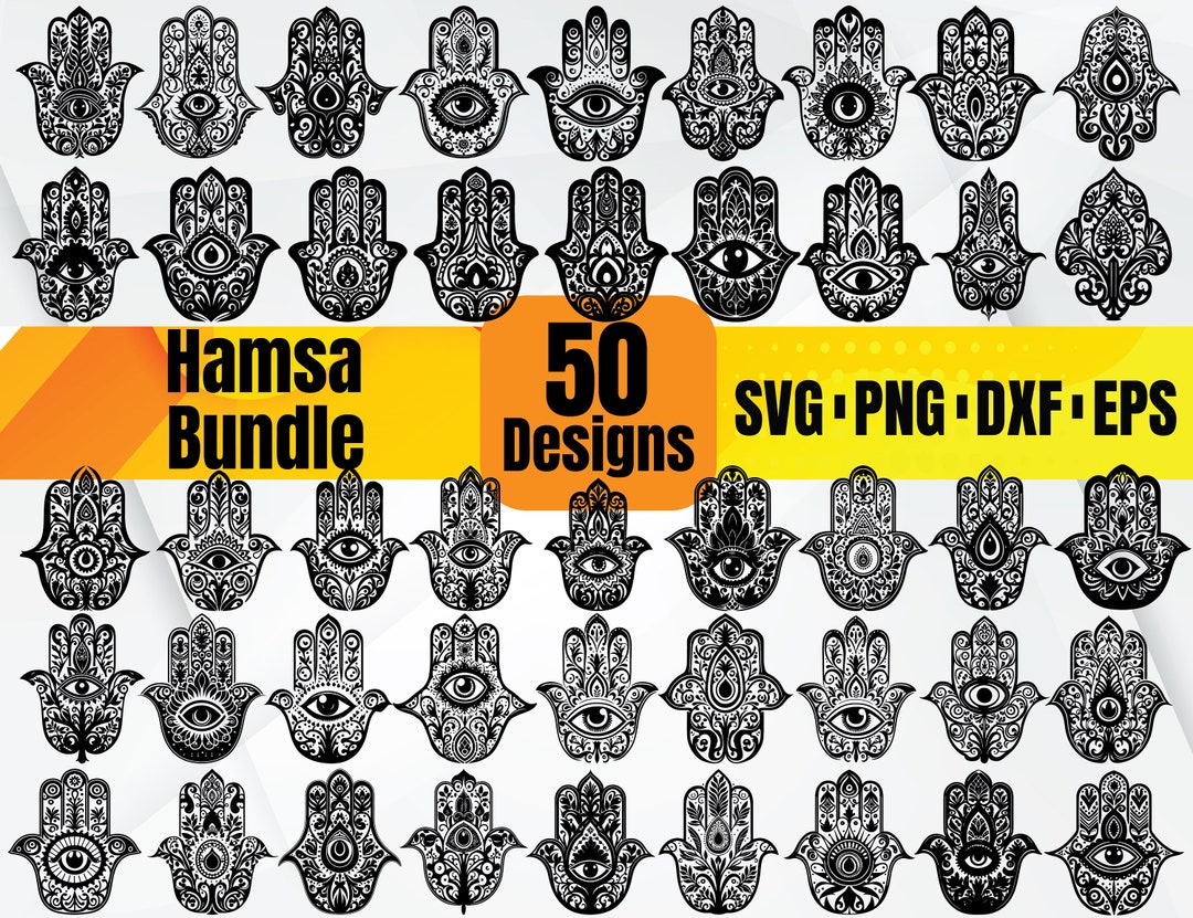 High Quality Hamsa SVG Bundle, Hamsa Hand Svg, Hamsa Dxf, Hamsa Png, Hamsa Eps, Hamsa Vector ...