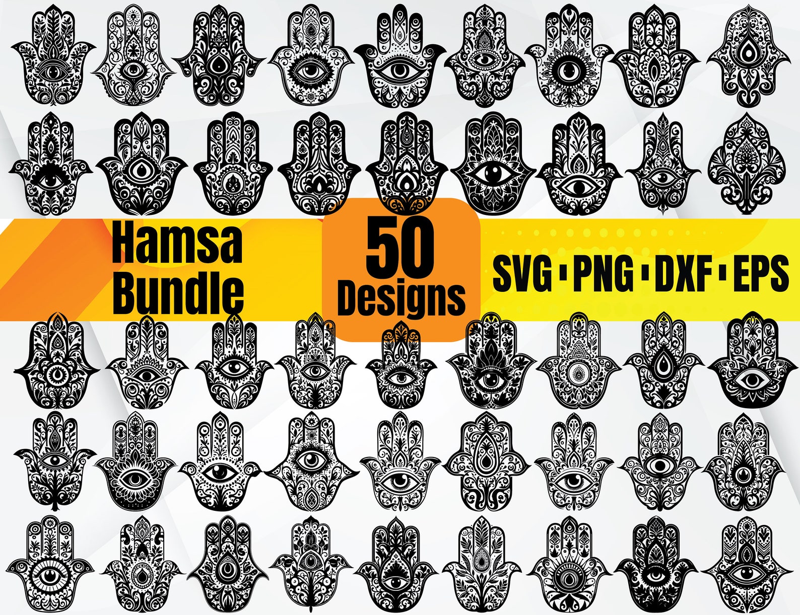 High Quality Hamsa SVG Bundle, Hamsa Hand Svg, Hamsa Dxf, Hamsa Png ...