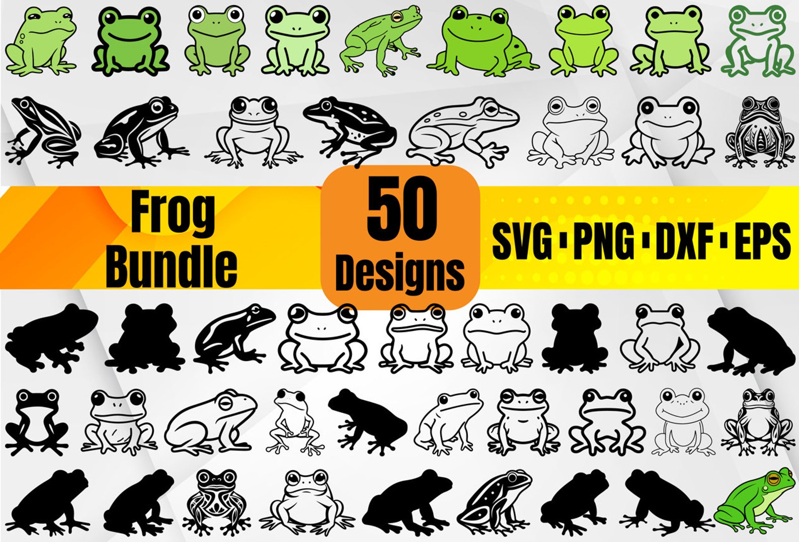 High Quality Frog SVG Bundle, Cute Frog Svg, Layered Frog Svg, Toad Svg ...