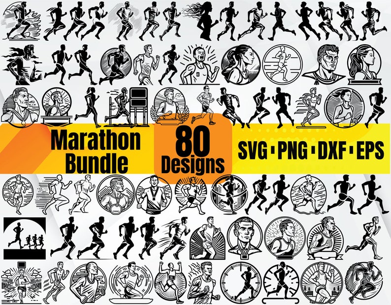 High Quality Marathon SVG Bundle Runner Svg Run Svg - Etsy