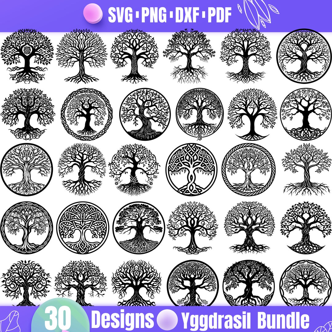 High Quality Yggdrasil SVG Bundle, Yggdrasil Dxf, Yggdrasil Png ...
