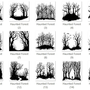 High Quality Haunted Forest SVG Bundle, Haunted Woods Svg, Spooky Tree ...