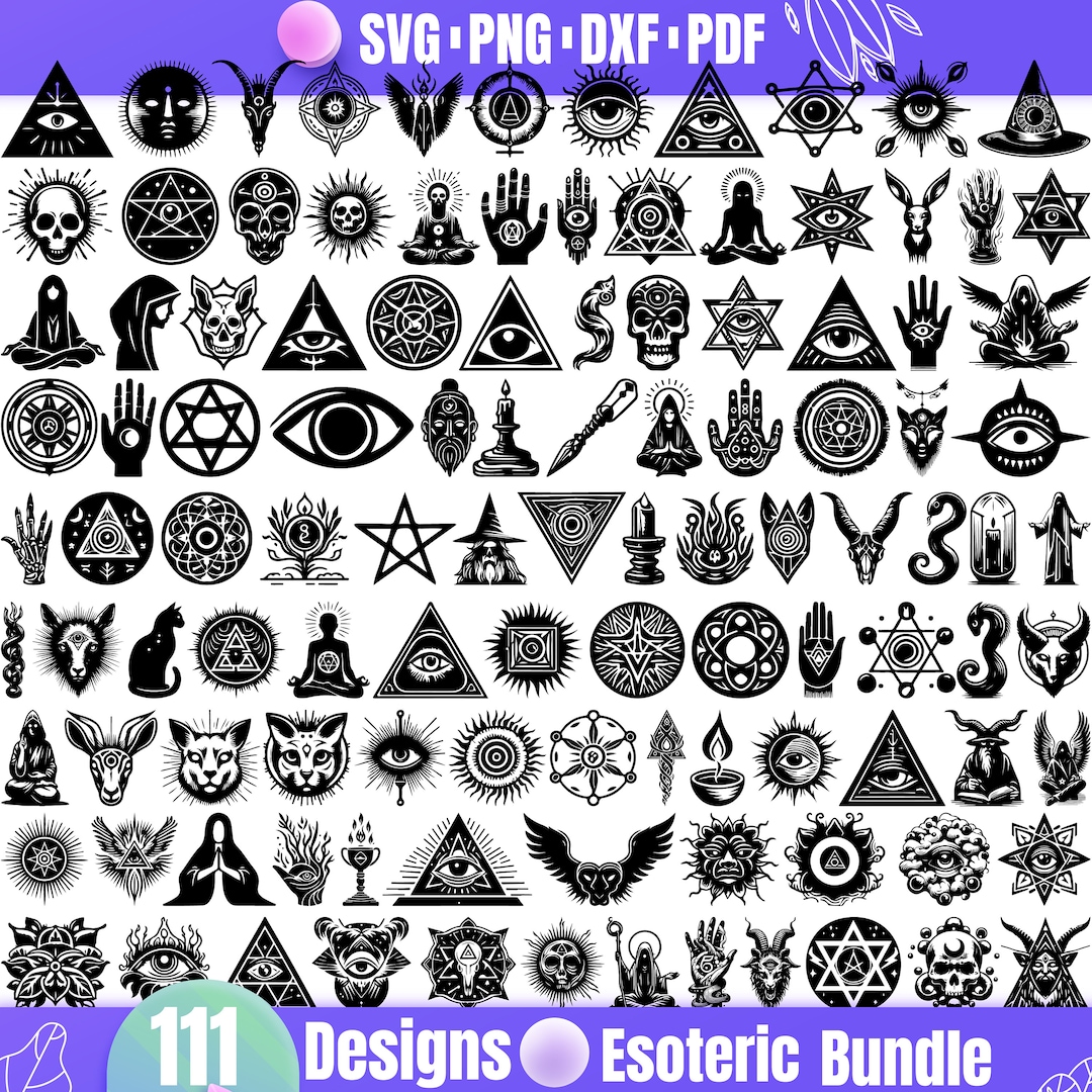 High Quality Esoteric SVG Bundle, Esoteric Dxf, Esoteric Png, Esoteric ...