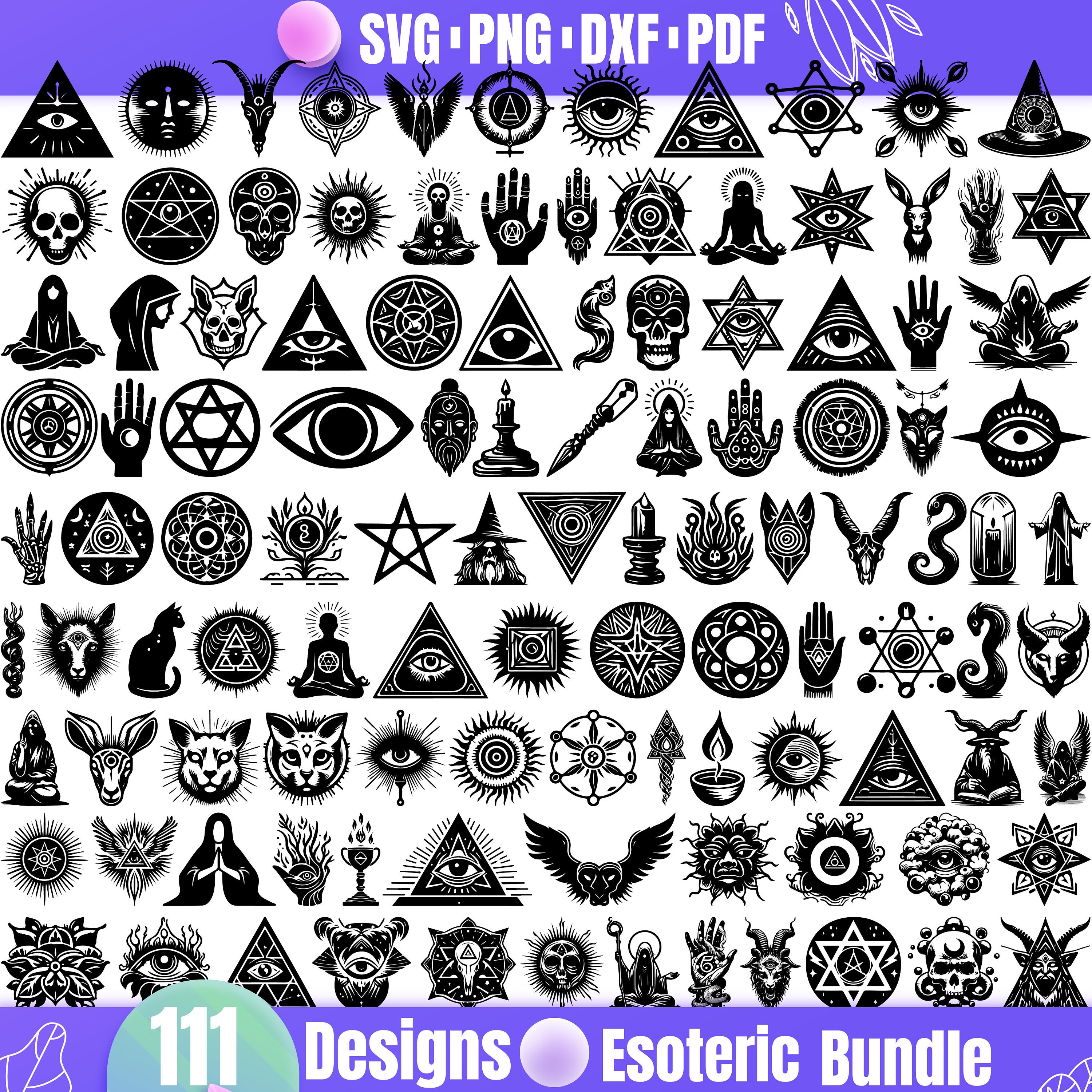 High Quality Esoteric SVG Bundle, Esoteric Dxf, Esoteric Png, Esoteric ...