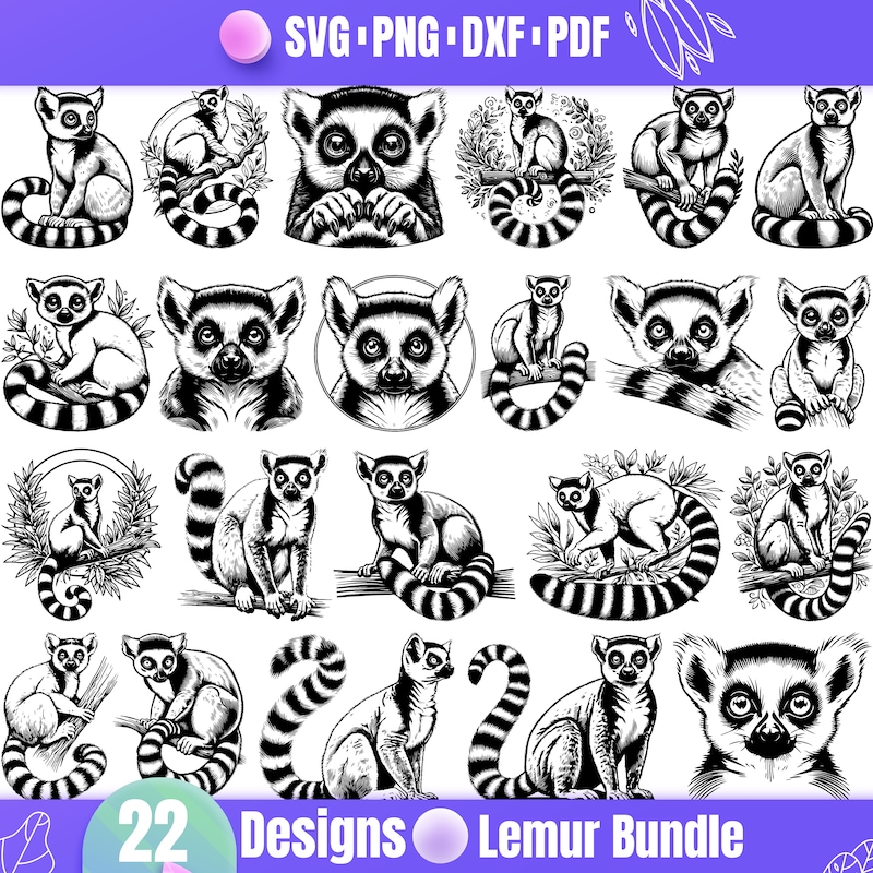 Lemur Print - Etsy