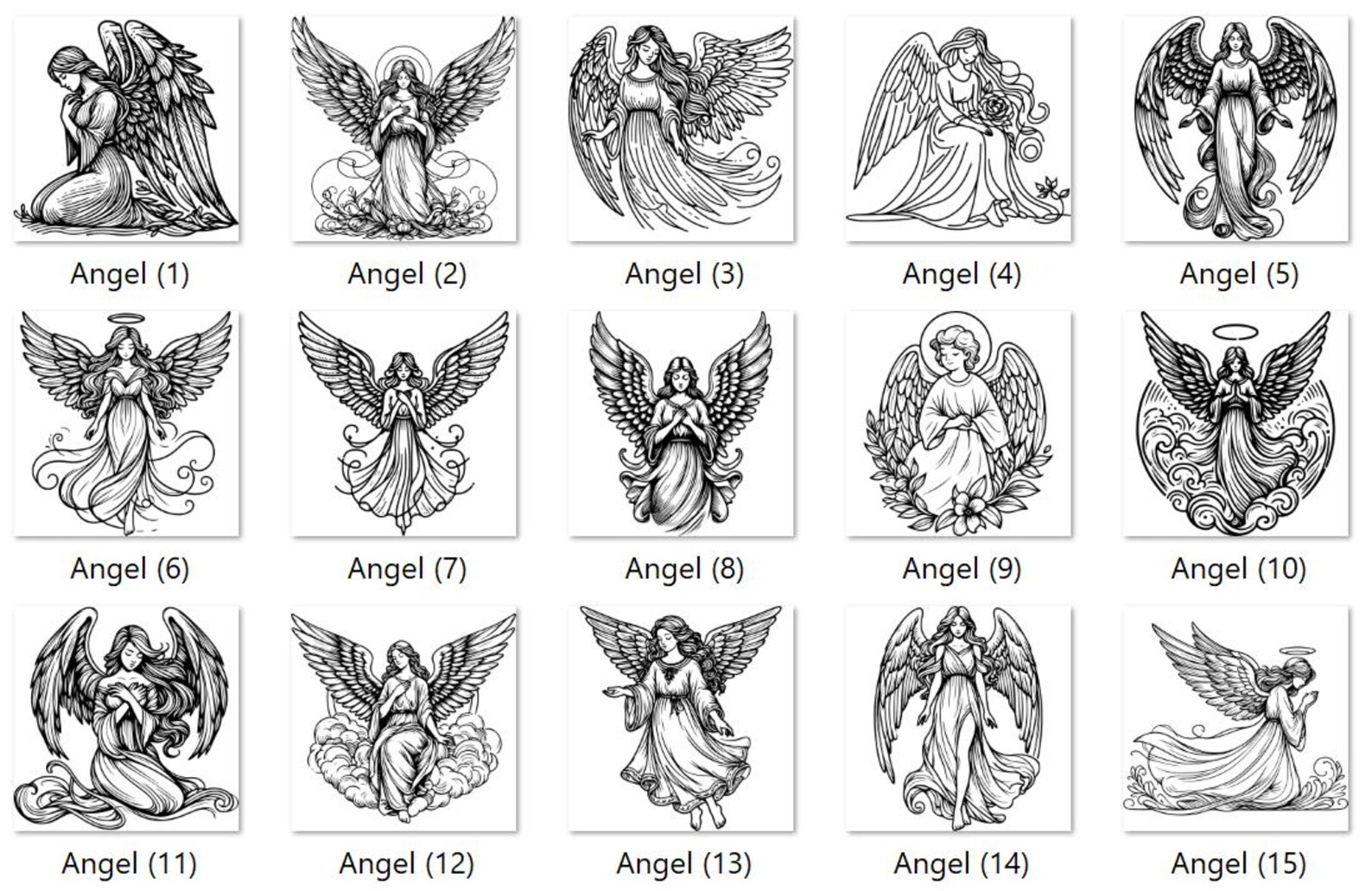 High Quality Angel SVG Bundle, Angel Dxf, Angel Png, Angel Vector ...