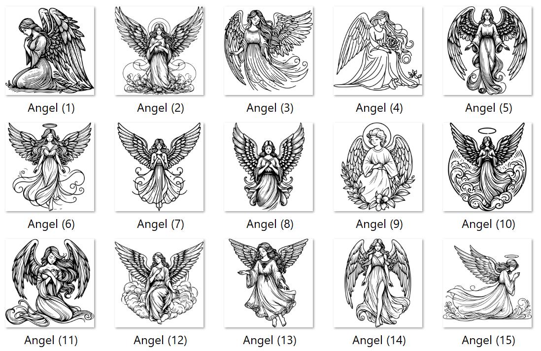 High Quality Angel SVG Bundle, Angel Dxf, Angel Png, Angel Vector ...