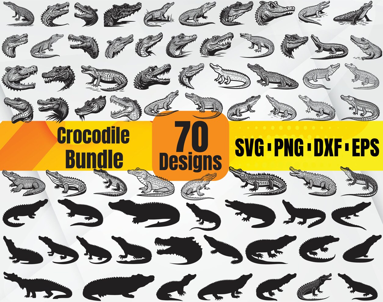 High Quality Crocodile SVG Bundle, Alligator Svg, Alligator Head Svg ...