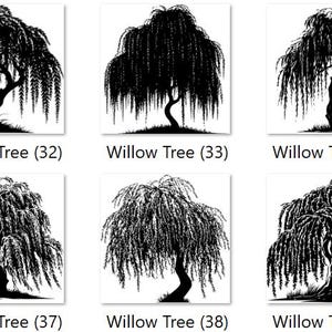 High Quality Willow Tree SVG Bundle, Willow Tree Dxf, Willow Tree Png ...