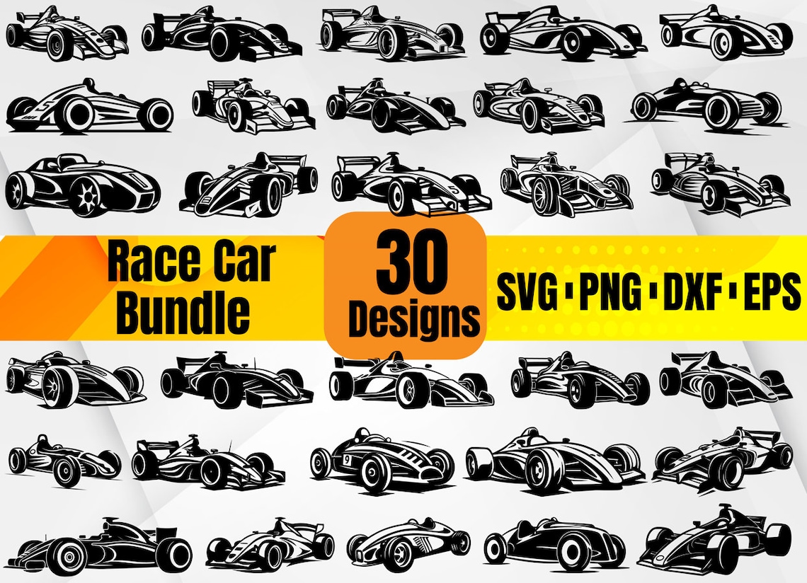 High Quality Race Car SVG Bundle, Racing Car Svg, Race Car Dxf, Race ...