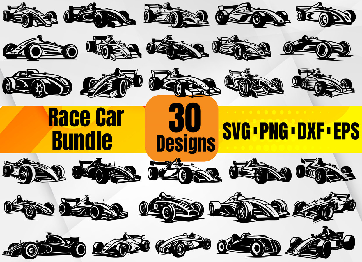 High Quality Race Car SVG Bundle, Racing Car Svg, Race Car Dxf, Race ...
