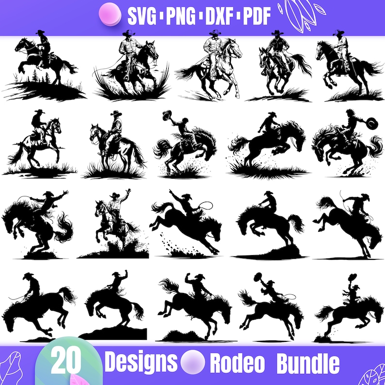 High Quality Rodeo SVG Bundle, Rodeo Dxf, Rodeo Png, Rodeo Vector ...