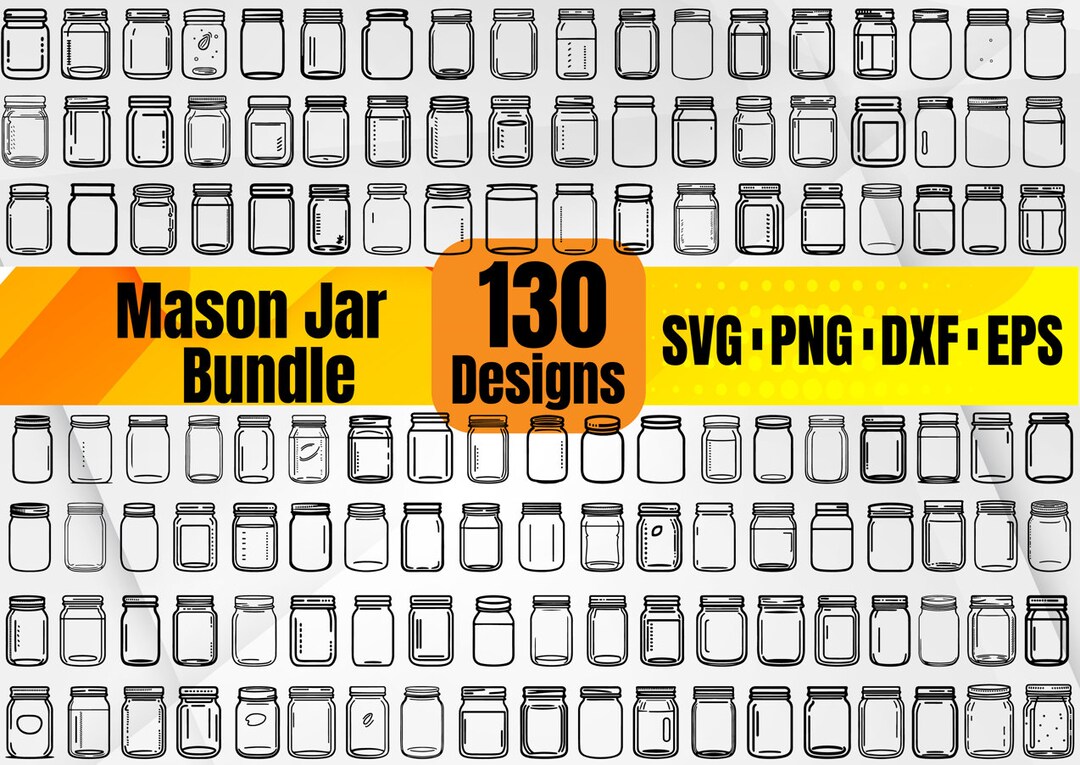 Mason Jar SVG Bundle Glass Jar Svg Jar Svg Ball Jar - Etsy