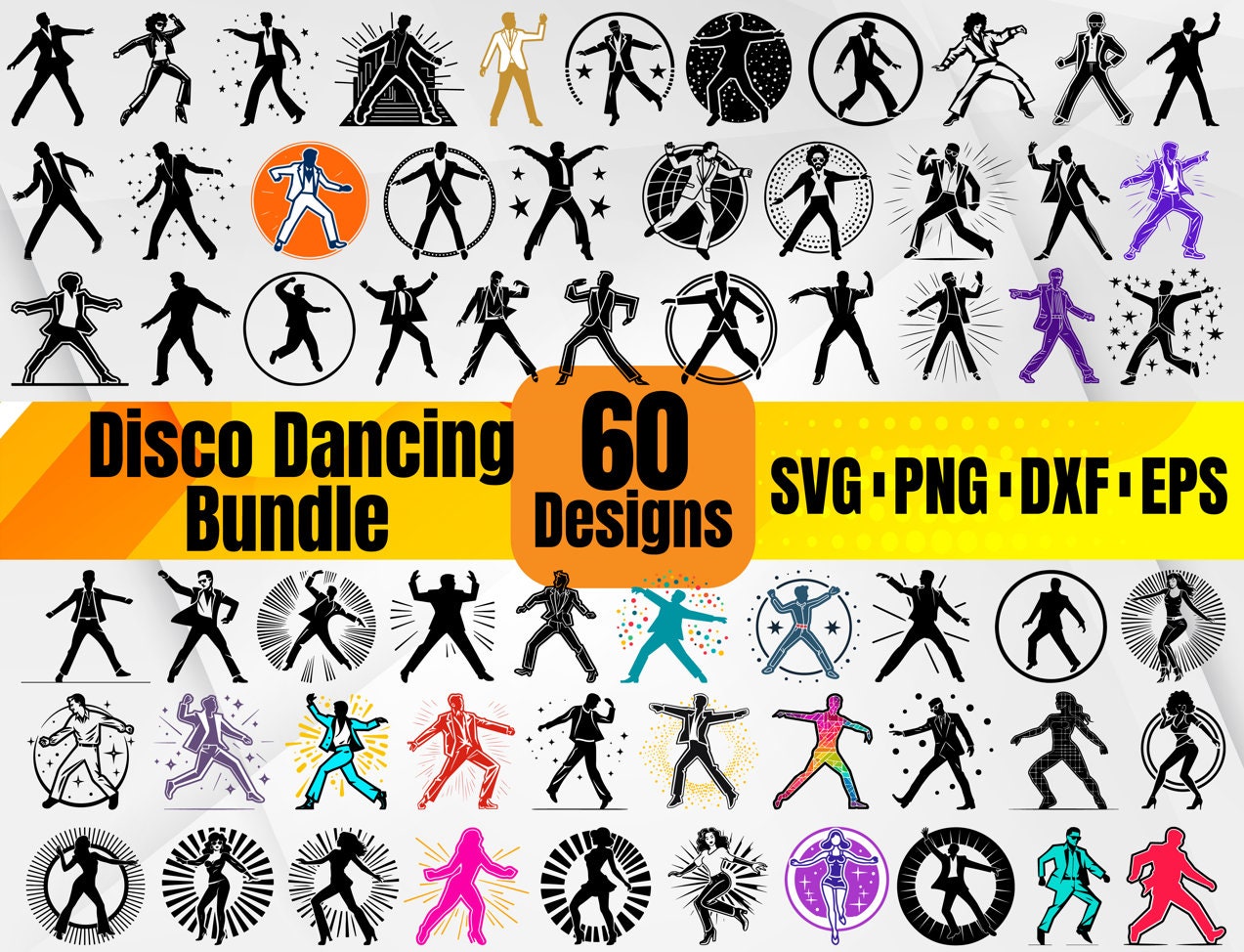 High Quality Disco Dancer SVG Bundle Disco Dancing Svg Disco - Etsy