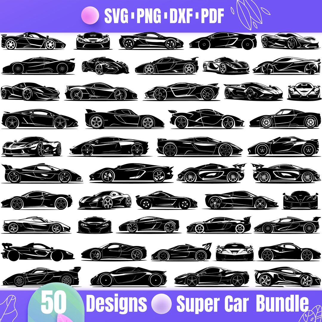 High Quality Super Car SVG Bundle, Super Car Dxf, Super Car Png, Super ...