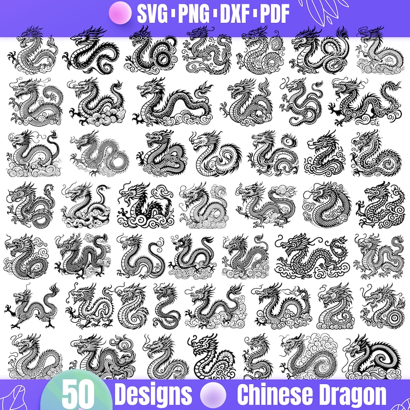 Fire Dragon Asian - Etsy