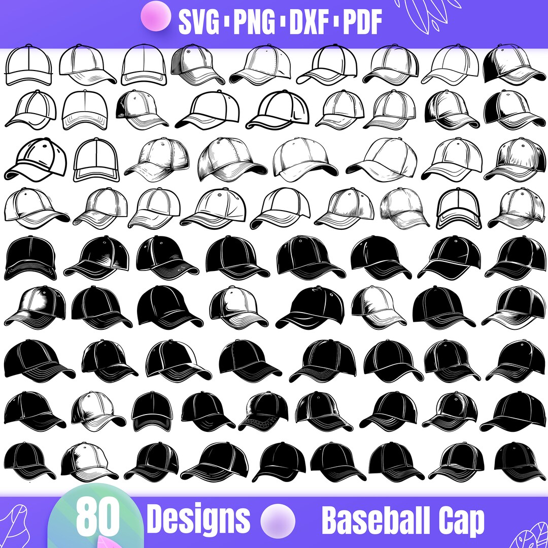 High Quality Basketball Cap SVG Bundle, Basketball Vector, Cap Design ...