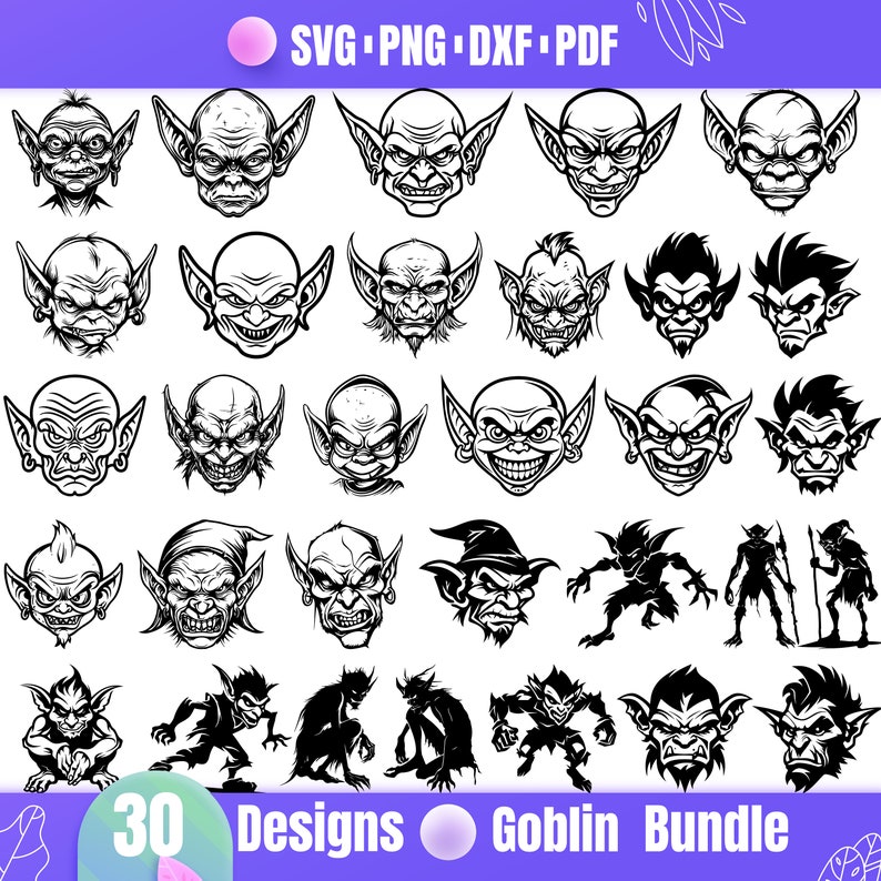 High Quality Goblin SVG Bundle, Goblin Head Svg, Goblin Dxf, Goblin Png ...